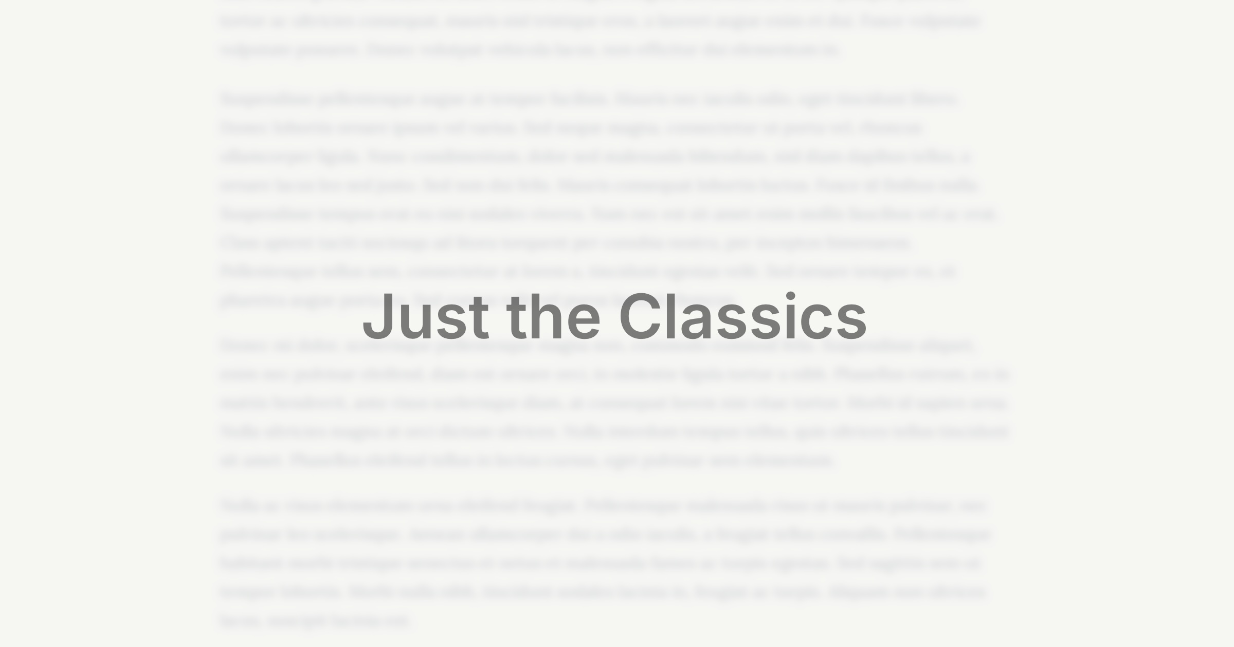 Home | Just the Classics